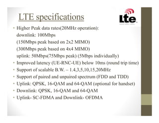 WiMAX vs LTE | PPT