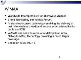 Wi max vs wifi | PPT
