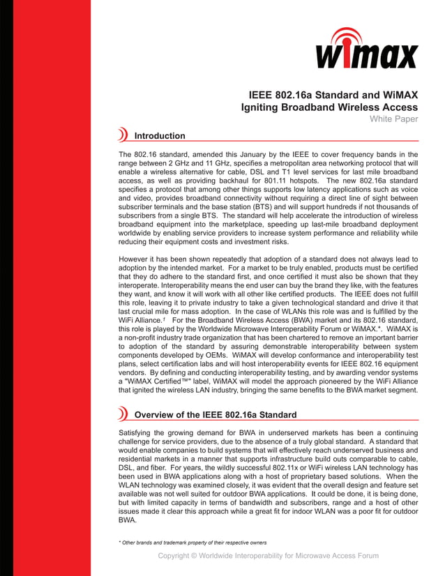 Wimax Whitepaper | PDF