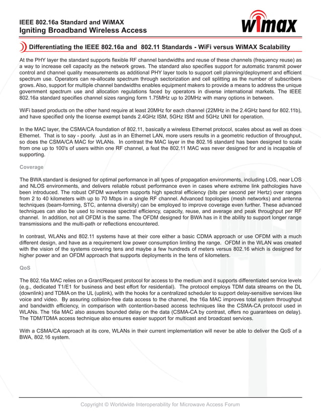 Wimax Whitepaper | PDF