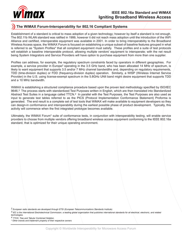 Wimax Whitepaper | PDF