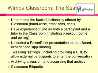 Wimba classroom | PPTX