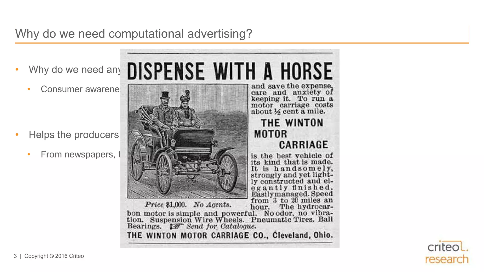 Machine Learning for Computational Advertising | PPT