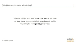 Machine Learning for Computational Advertising | PPT