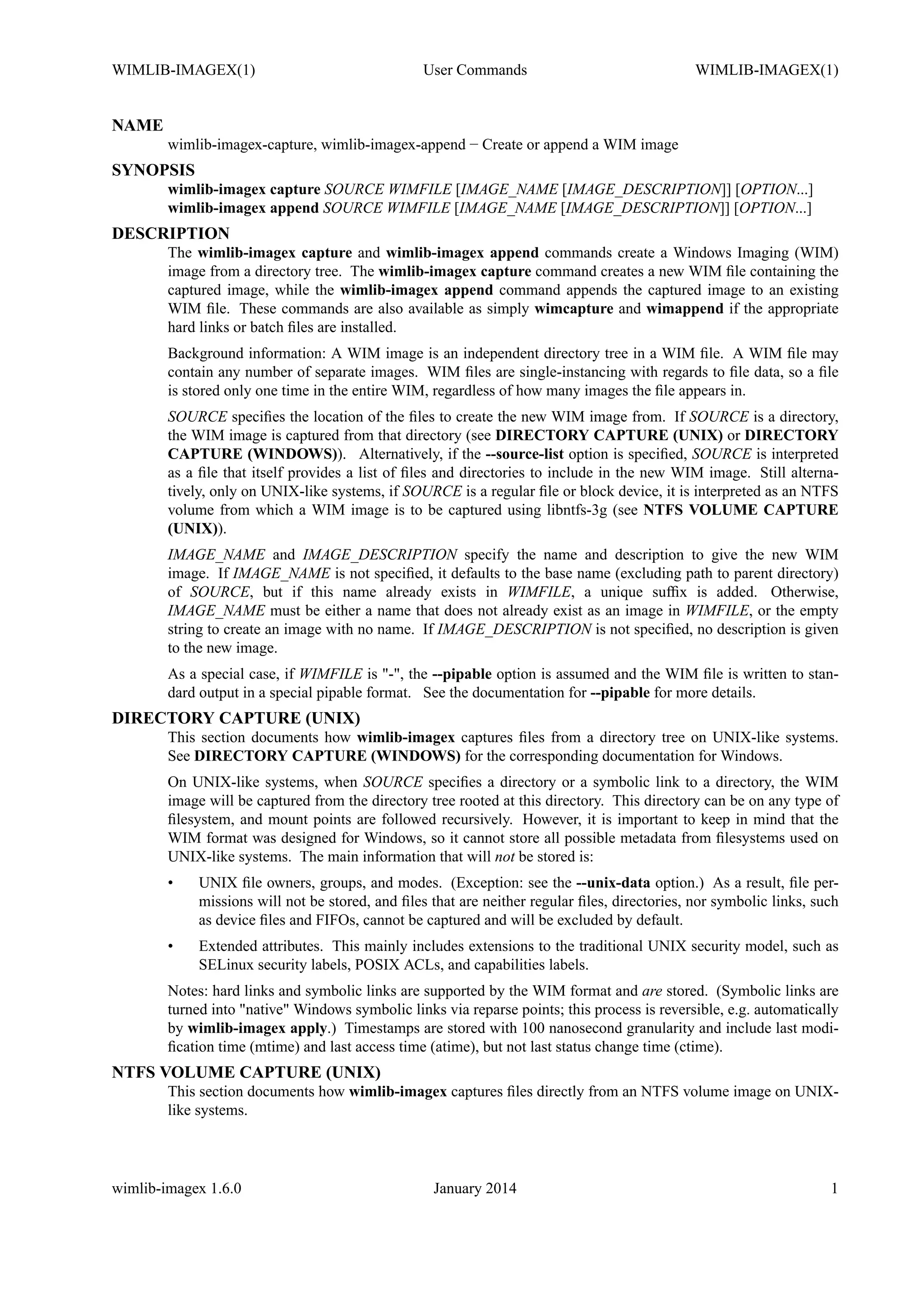 Wimlib imagex-capture | PDF