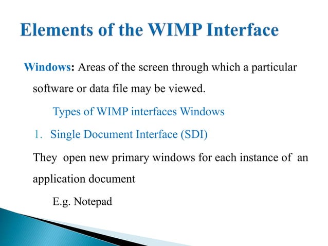 Wimp interface | PPTX