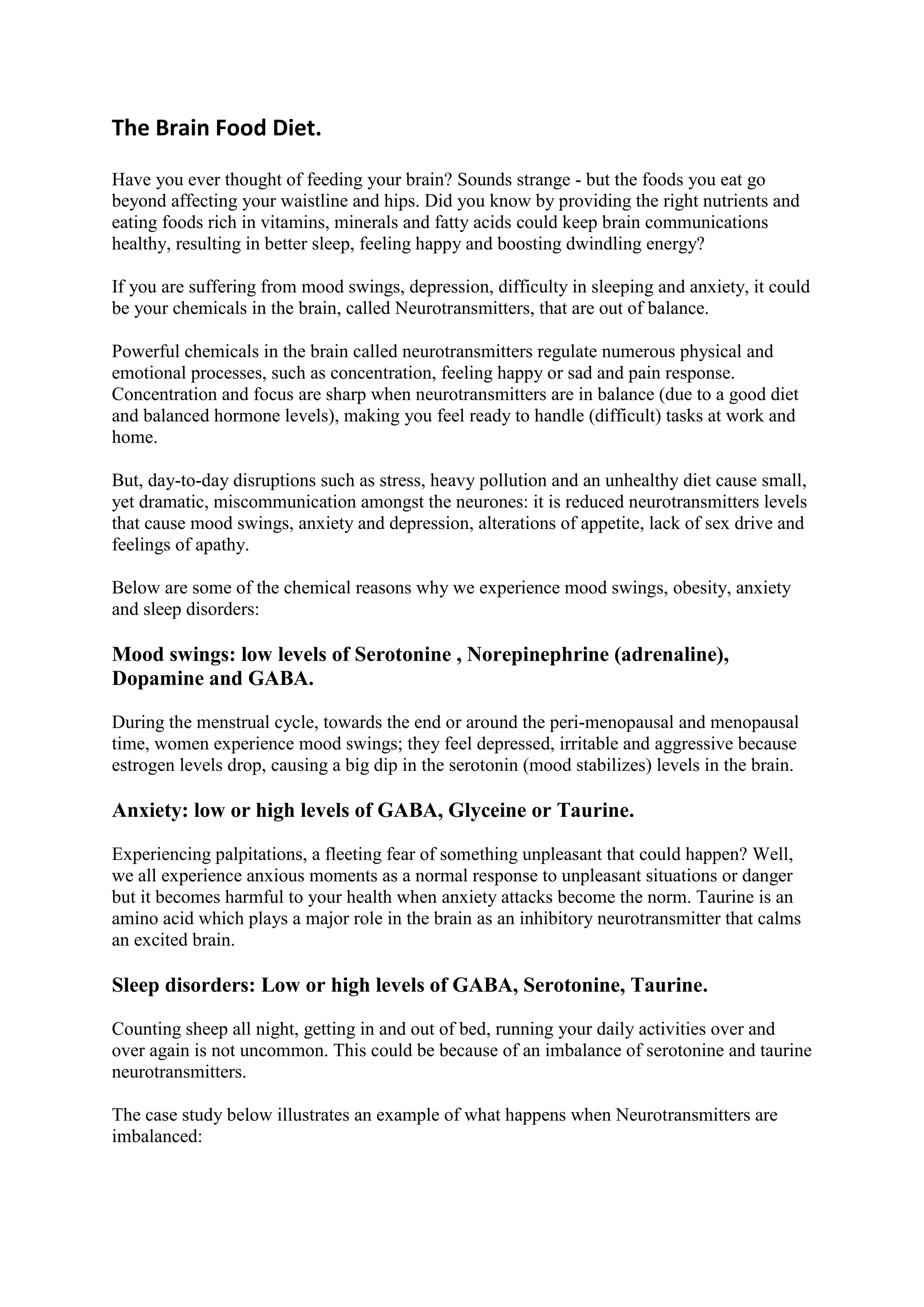 The Brain Food Diet. | DOCX