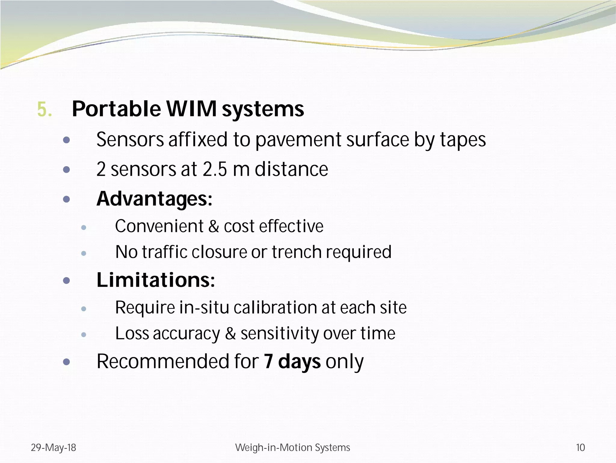 Weigh-in-Motion (WIM) Systems | PDF