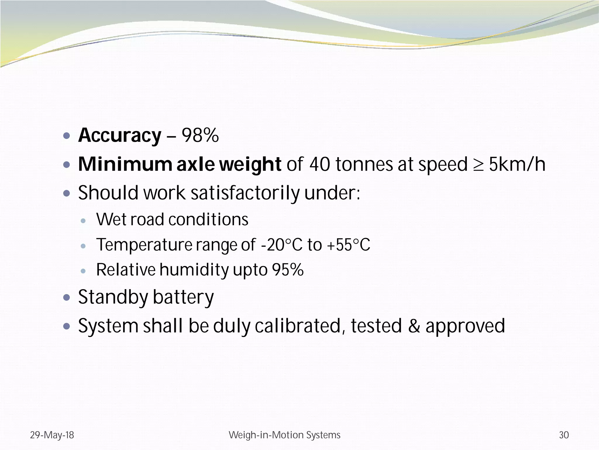 Weigh-in-Motion (WIM) Systems | PDF