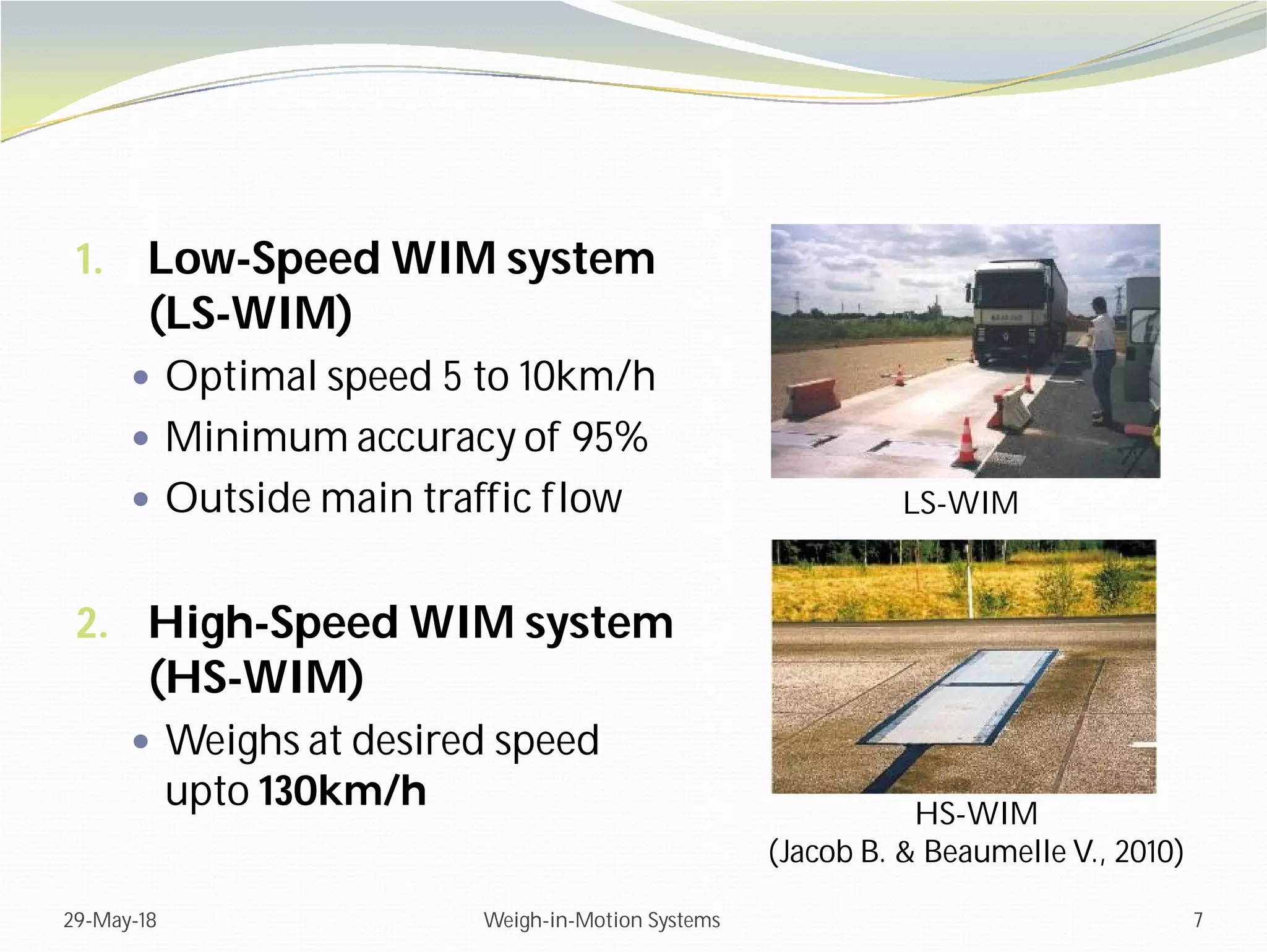 Weigh-in-Motion (WIM) Systems | PDF