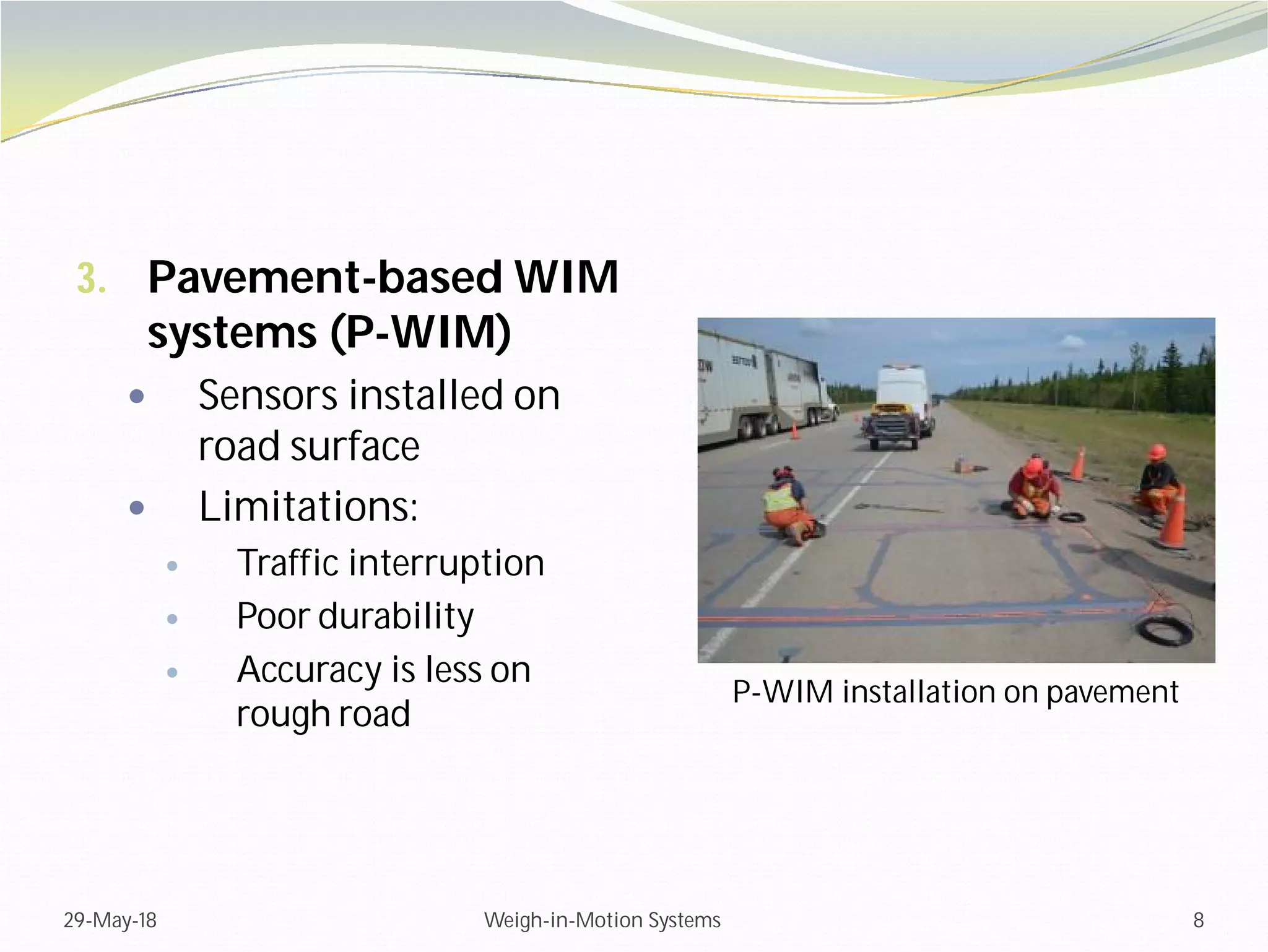 Weigh-in-Motion (WIM) Systems | PDF