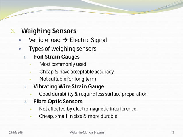 Weigh-in-Motion (WIM) Systems | PDF | Auto Safety Technologies | Auto ...