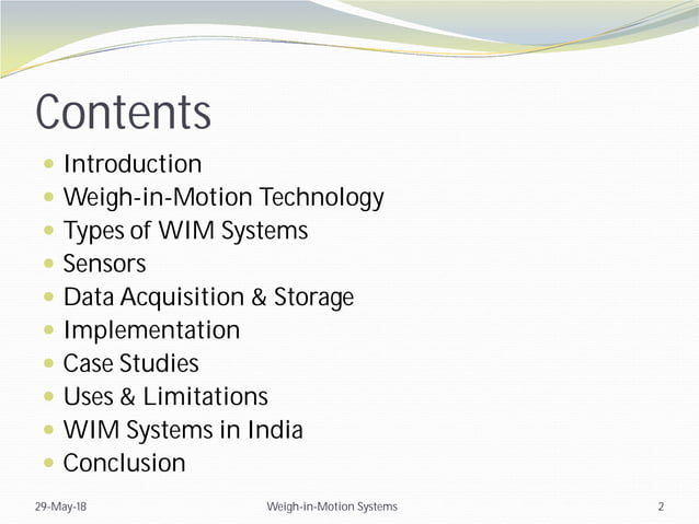 Weigh-in-Motion (WIM) Systems | PDF | Auto Safety Technologies | Auto ...