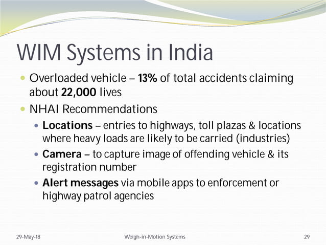 Weigh-in-Motion (WIM) Systems | PDF | Auto Safety Technologies | Auto ...