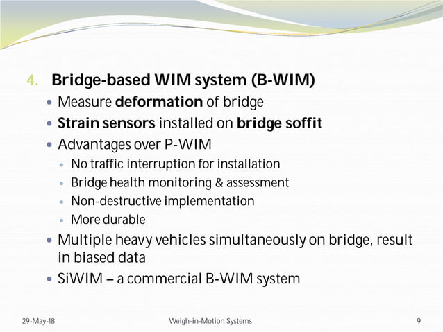 Weigh-in-Motion (WIM) Systems | PDF | Auto Safety Technologies | Auto ...