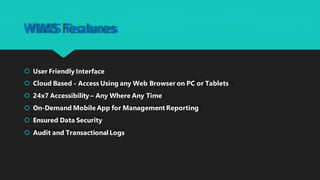 Wims feature details | PPT