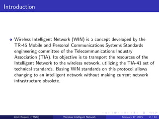 Wireless intelligent networks | PDF