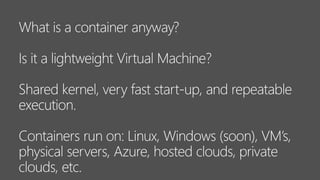 Introduction To Microsoft Windows Containers | PPTX