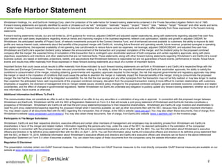 Windstream-Earthlink Merger presentation | PDF