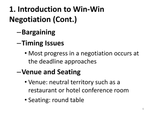 Win Win Negotiation Training | PPTX