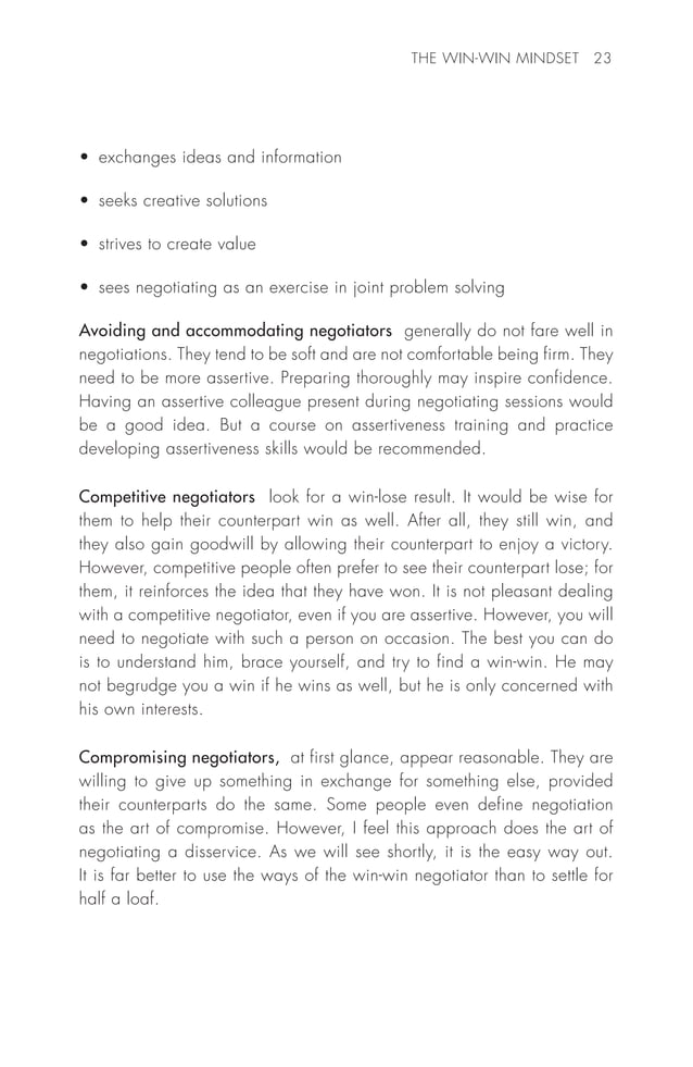 Win win negotiations training texbook | PDF | Publishing Industry ...