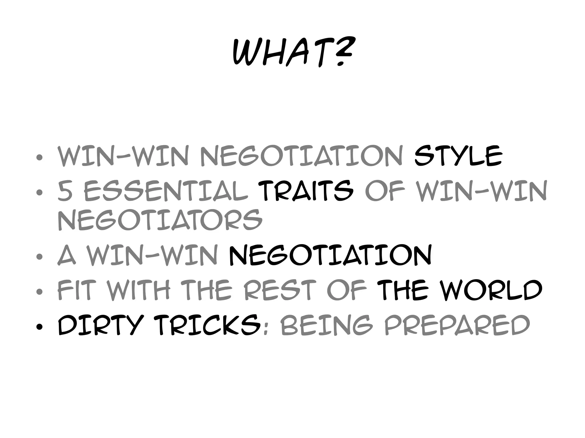 Win win negotiation techniques | PPTX