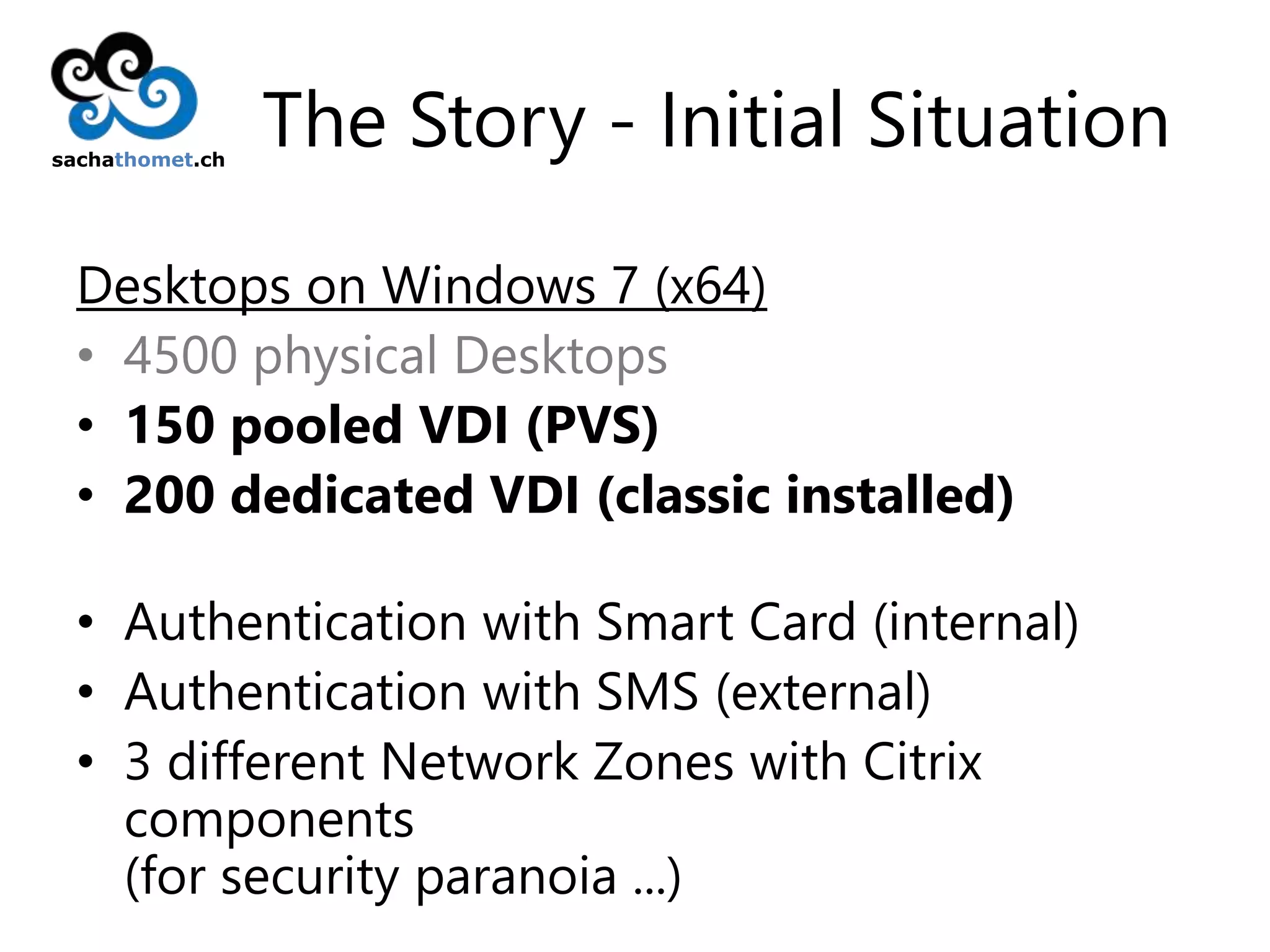 Windows 10 VDI Migration in real life - E2EVC Rome | PPTX
