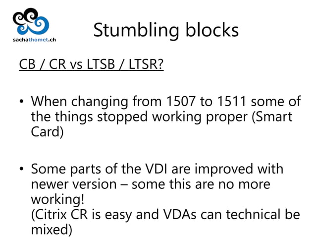 Windows 10 VDI Migration in real life - E2EVC Rome | PPT