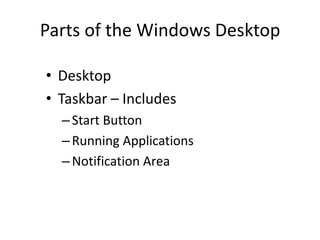 Windows 7 Basics | PPTX