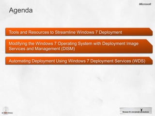Windows 7 Streamlining Deployment | PPTX | Operating Systems | Computer ...