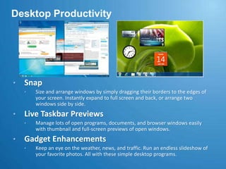 Windows 7 Features | PPTX