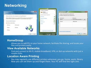 Windows 7 Features | PPTX