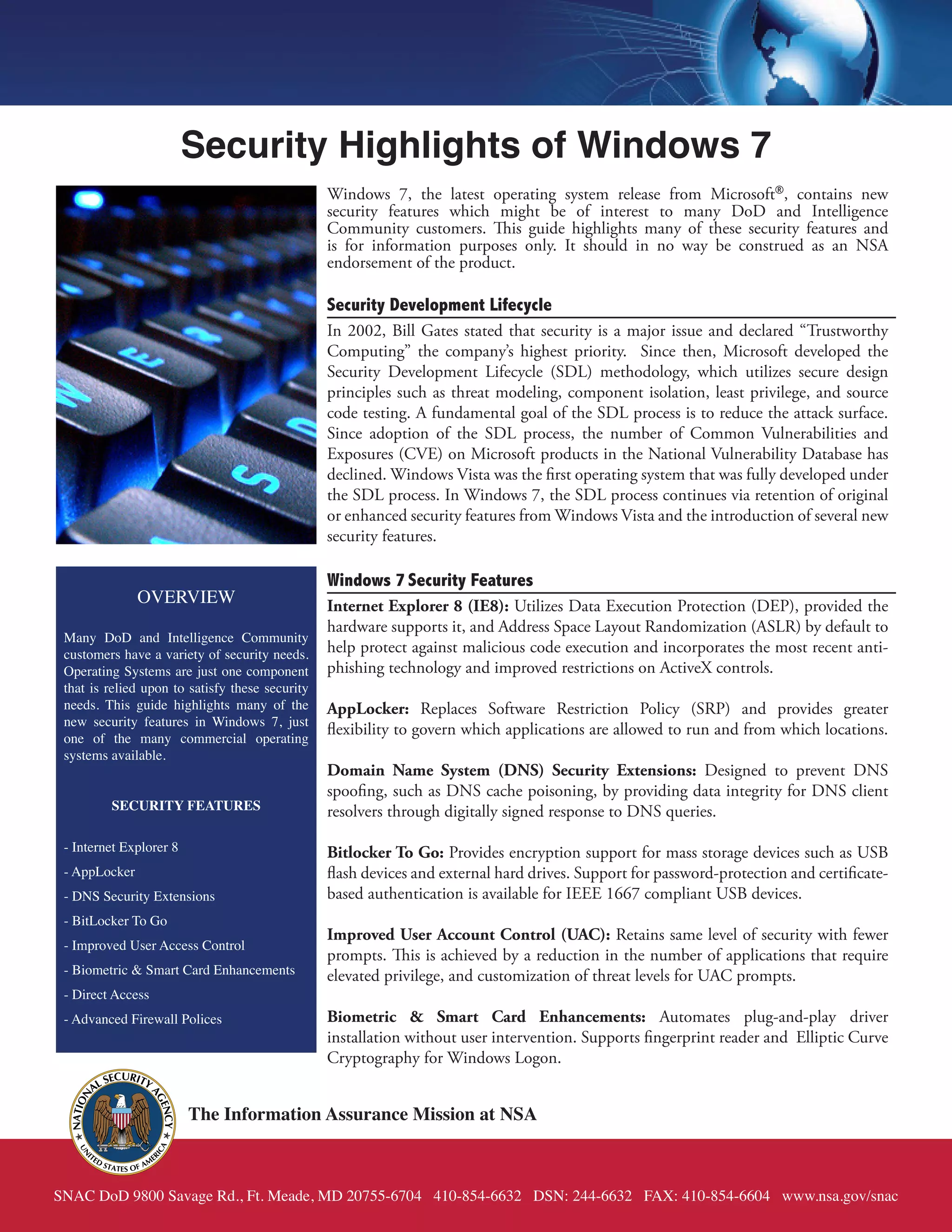 Security Lock Down Your Computer Like The National Security Agency Nsa Pdf