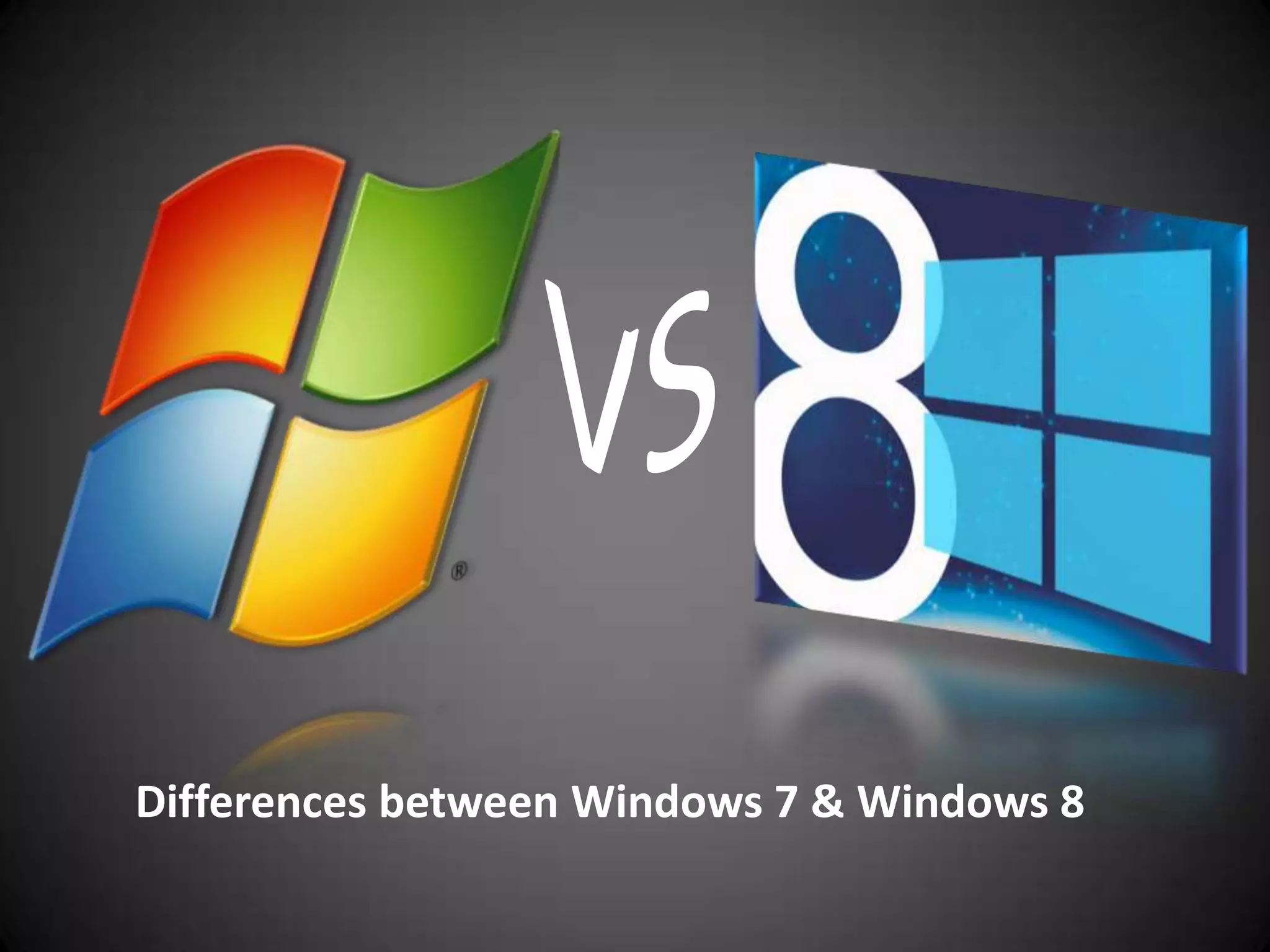 Comparison of Windows 7 & Windows 8 | PPTX