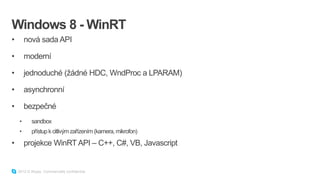 Vývoj Windows Store aplikací pomocí HTML, CSS a Javascriptu | PPT