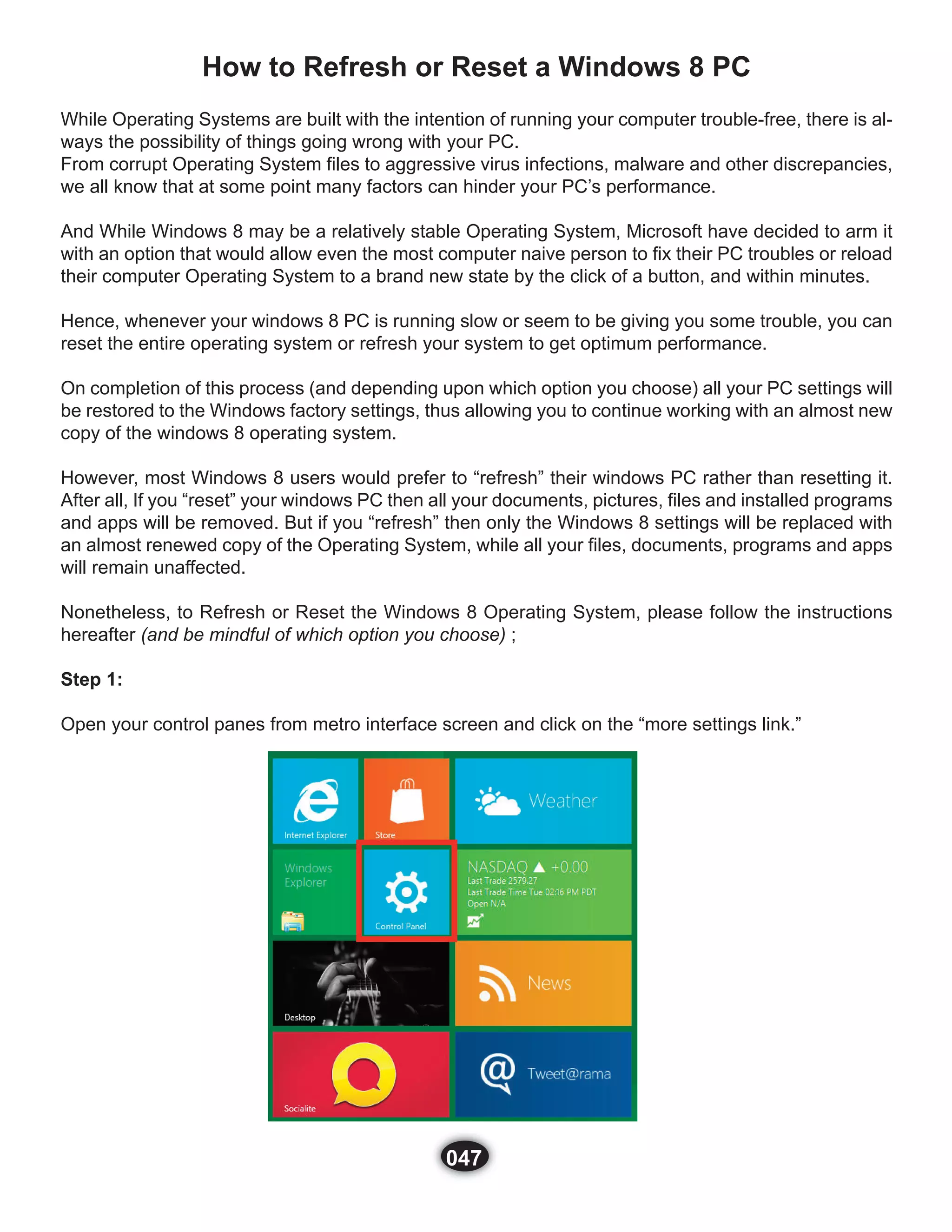 An Introduction to Windows 8 | PDF | Internet for Beginners | Internet