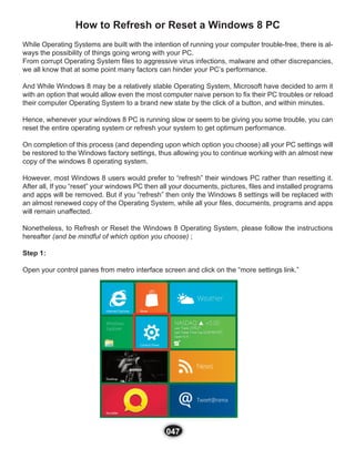 An Introduction to Windows 8 | PDF | Internet for Beginners | Internet