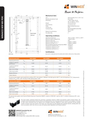 Winaico 330w Datasheet WSP MX PERC | PDF