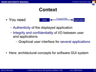 A Pattern for Secure Graphical User Interface Systems | PPT