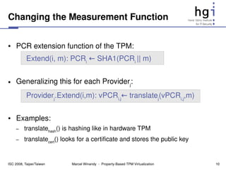 Property-Based TPM Virtualization | PPT