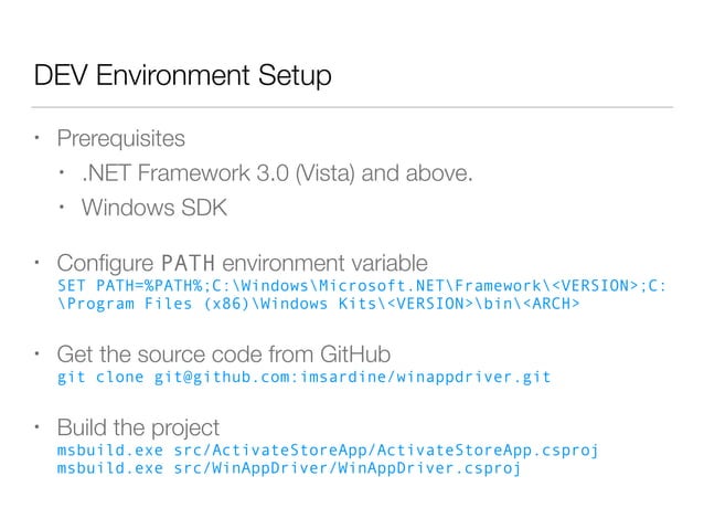 WinAppDriver Development | PPT