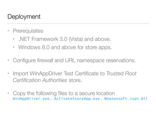 WinAppDriver Development | PPT