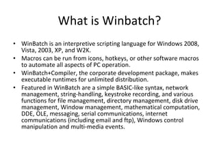 Winbatch | PPT