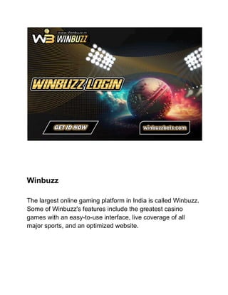 Winbuzz App: IPL 2024, be safe with Winbuzz App Login ID | PDF