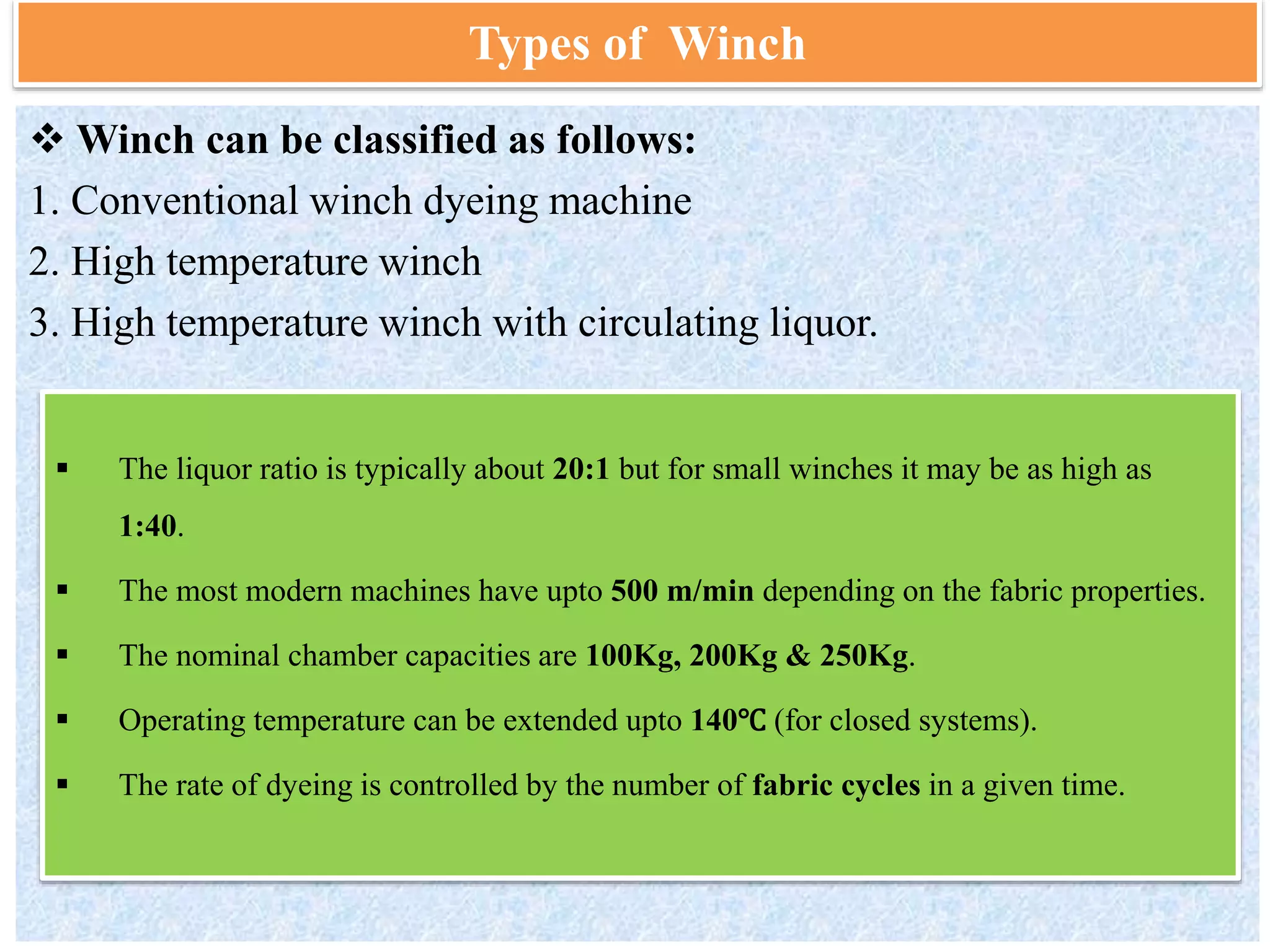 Winch Dyeing Machine | PPTX