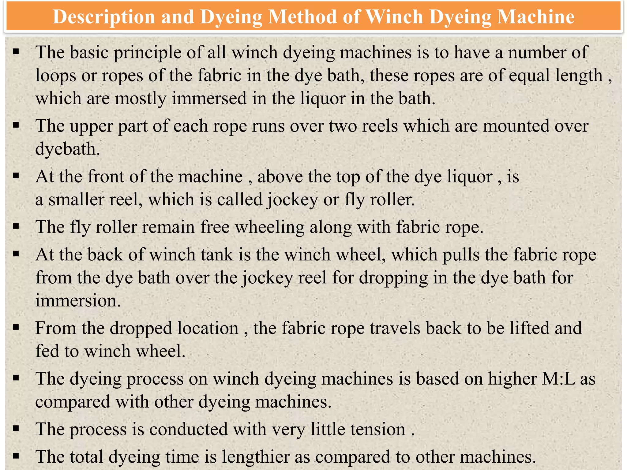 Winch Dyeing Machine | PPTX