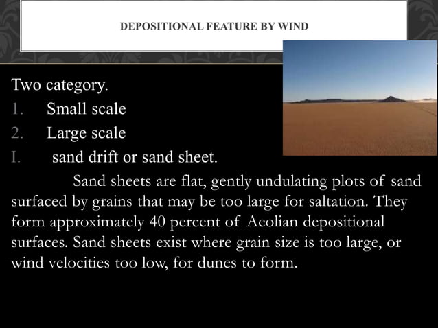 Wind and its depositional features | PPTX