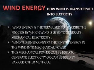 Wind energy | PPTX