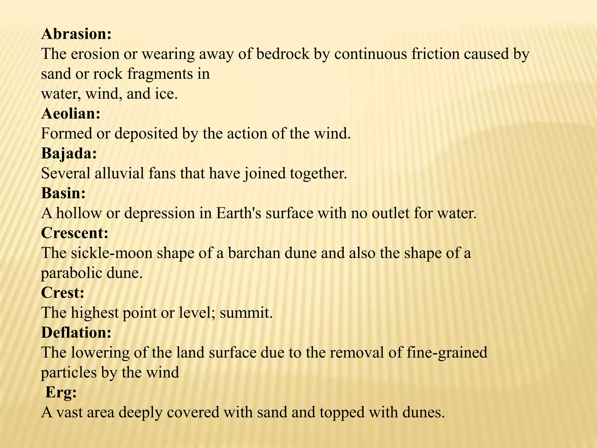 Wind / Aeolian landforms | PPT