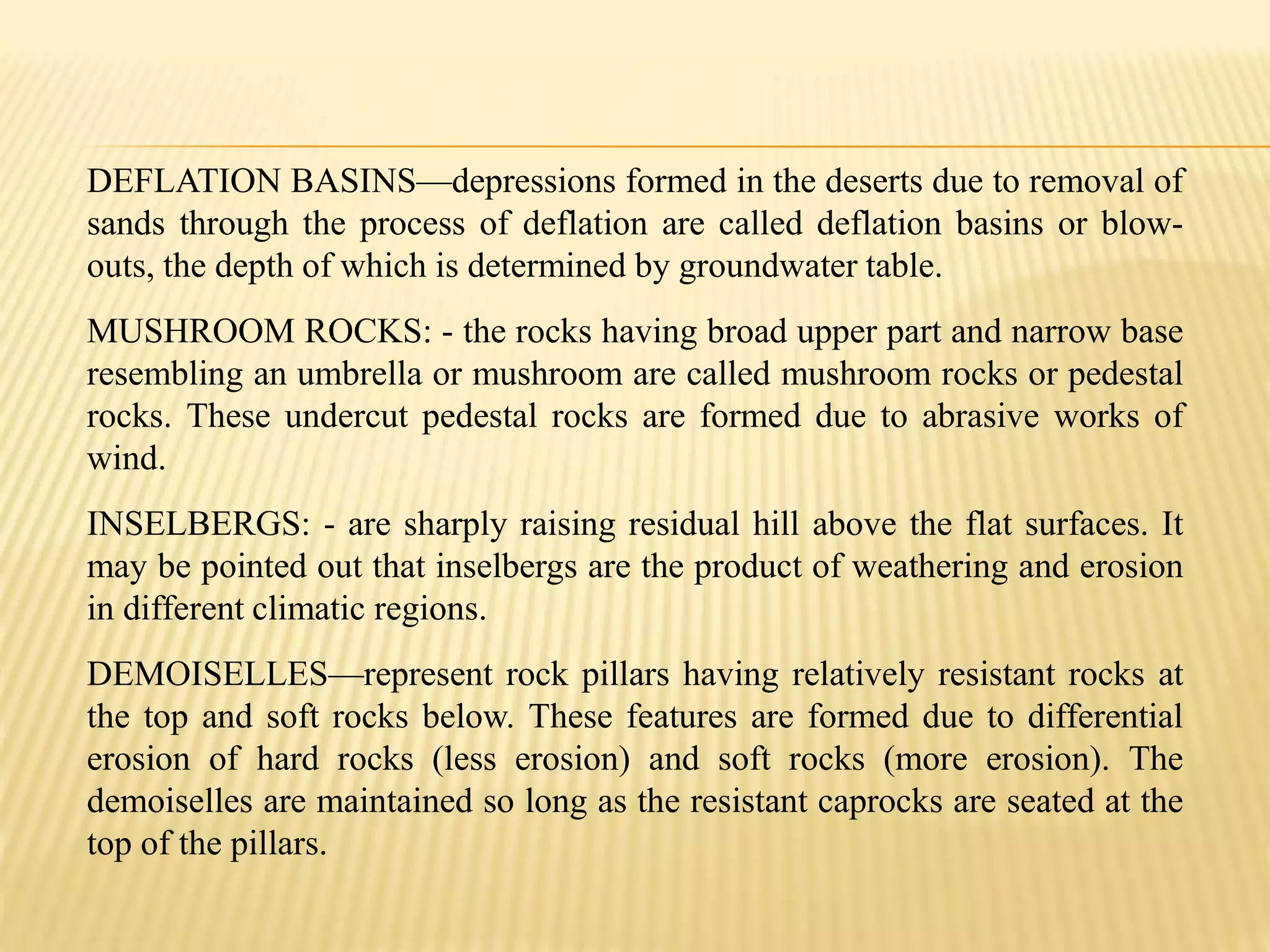 Wind / Aeolian landforms | PPT